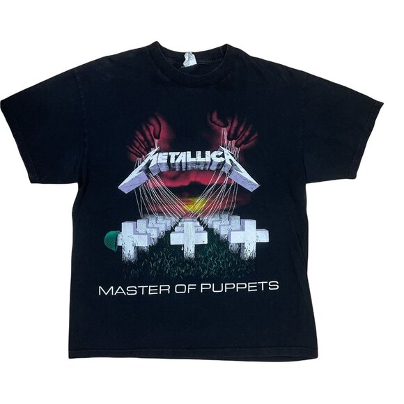 all style | Shirts | Vintage Metallica Master Of Puppets Tshirt 994 Giant Label Large Grc | Poshmark